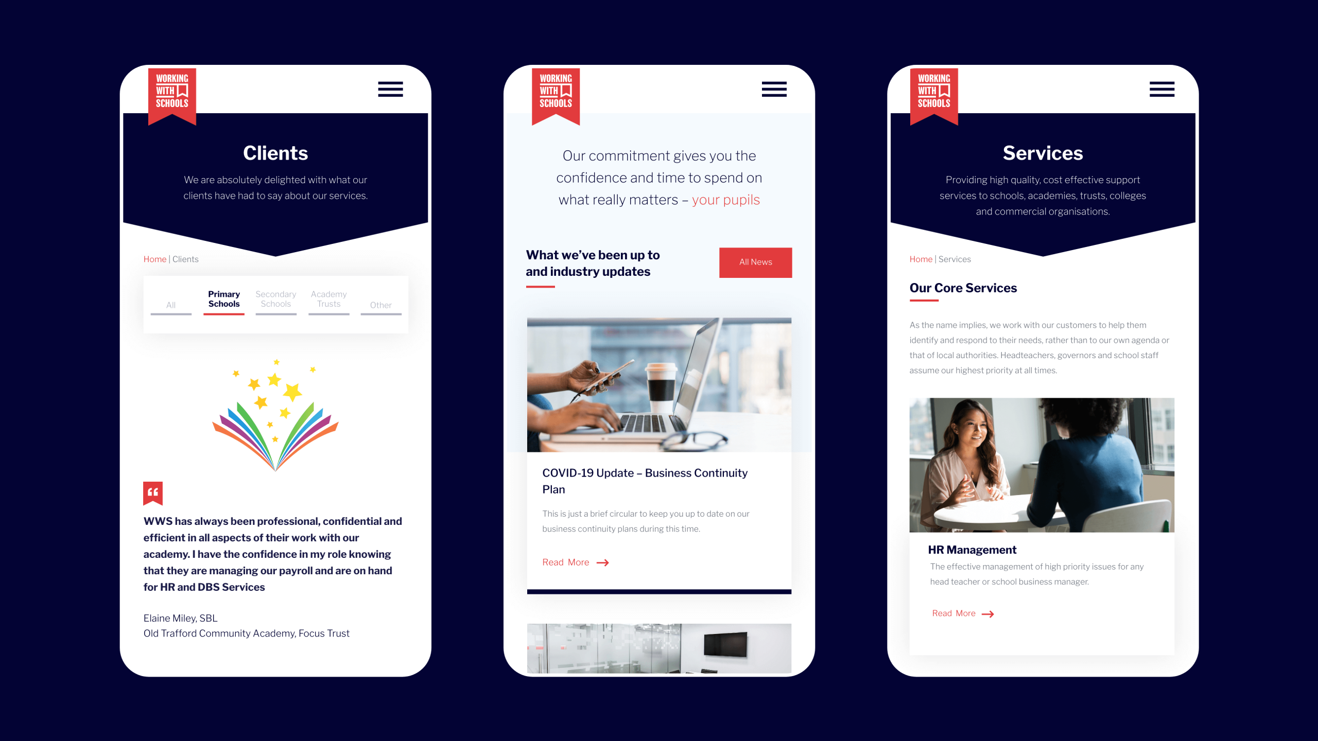 Working with Schools Branding & Web Site - Fat Heads