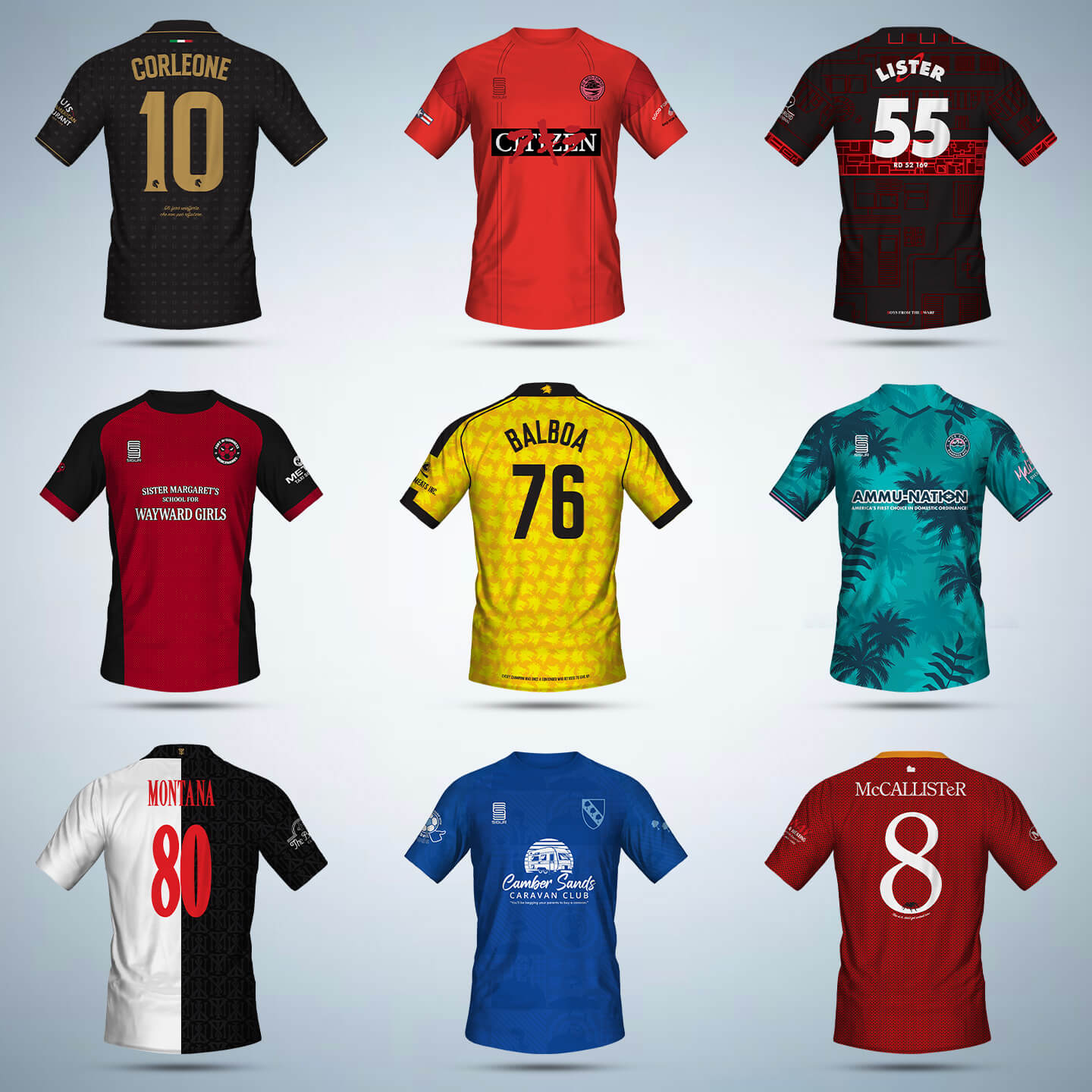 Our top 5 film and TV themed football shirts - Fat Heads